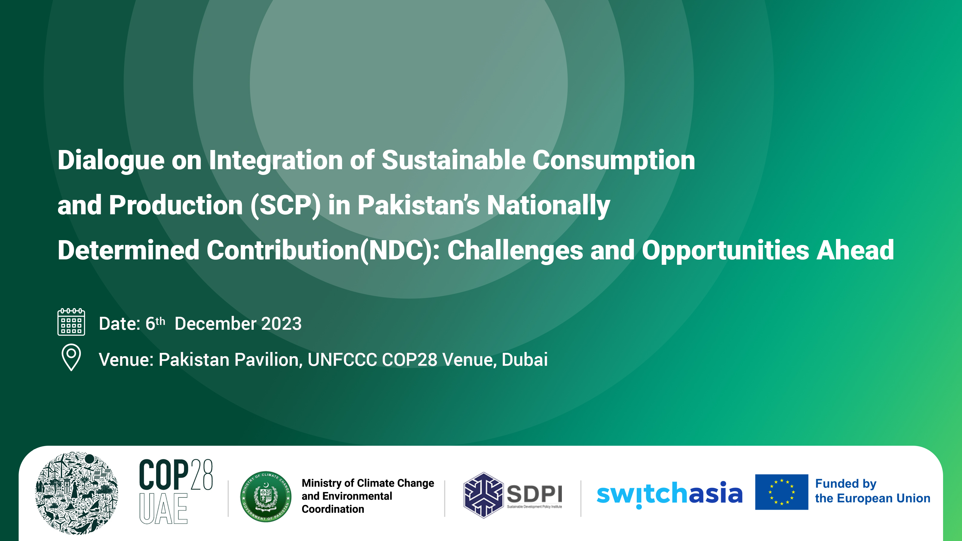 COP28: Dialogue on Integration of Sustainable Consumption and ...