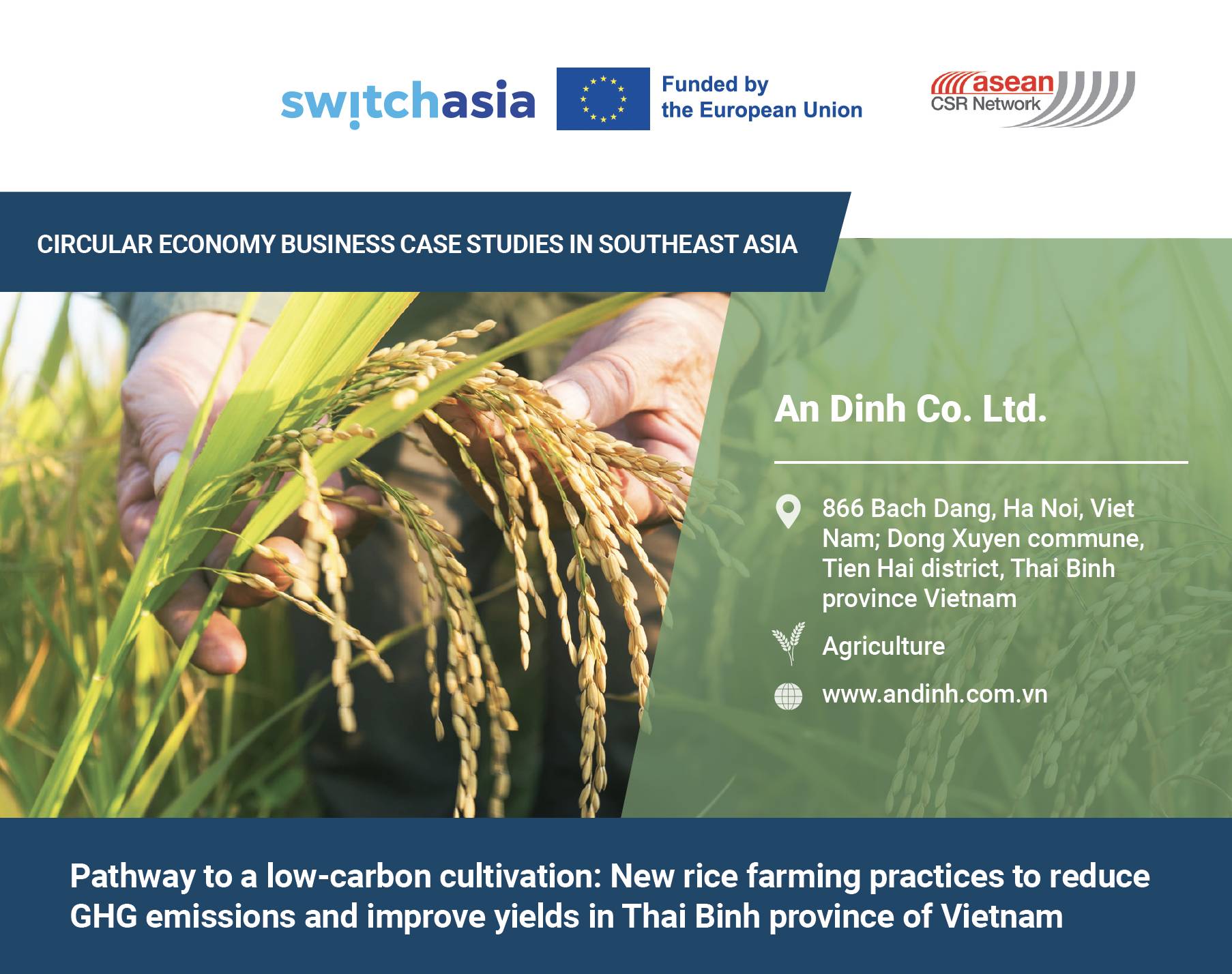 Pathway to a low-carbon cultivation: New rice farming practices to ...